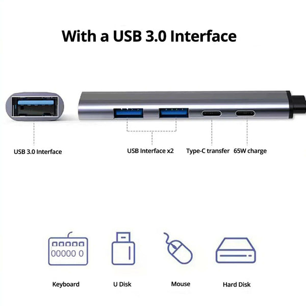 Universal 6-in-1 Multiport Adapter - TechBuum
